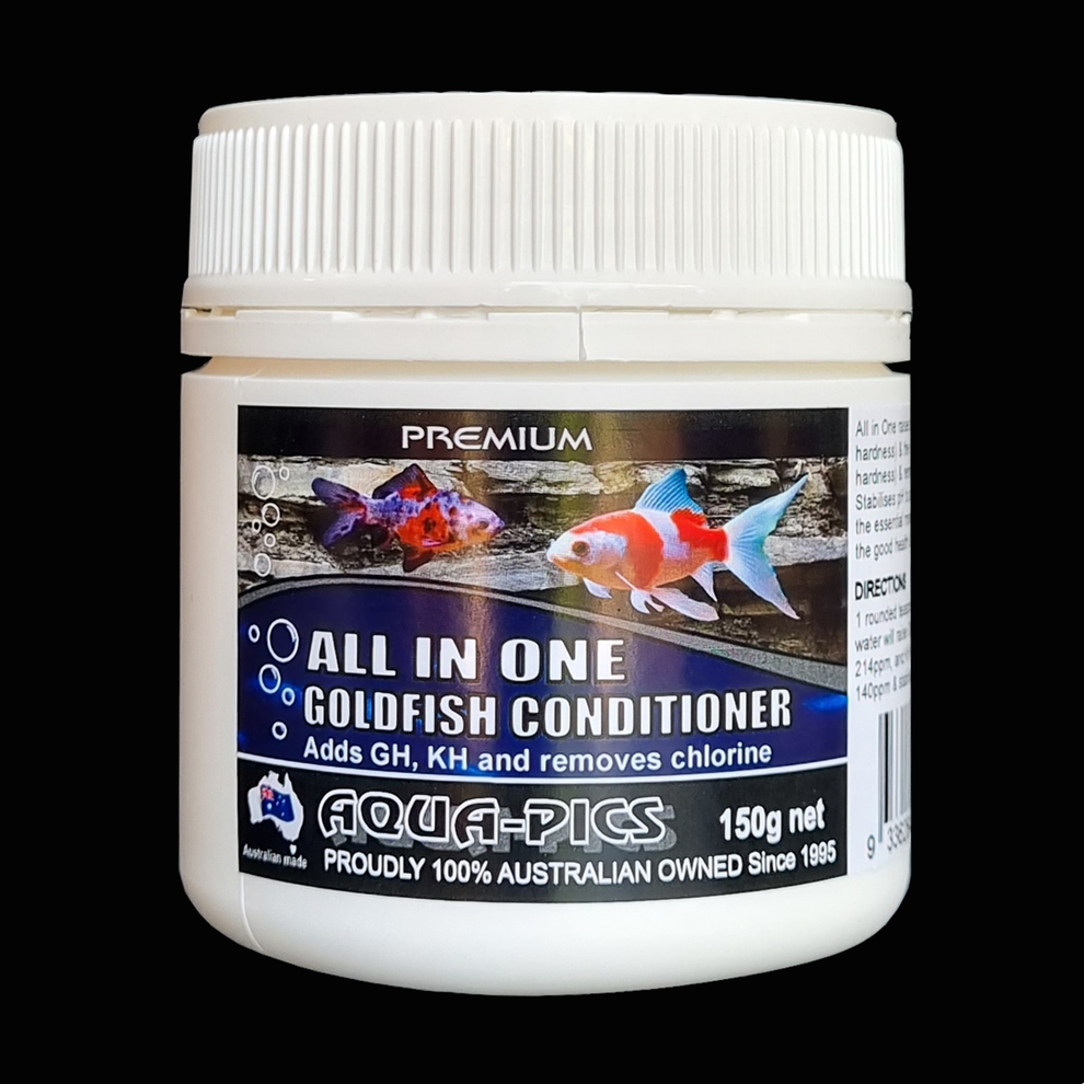 All in One Goldfish Conditioner 150g KH GH & Dechlorinator – Aqua-Pics