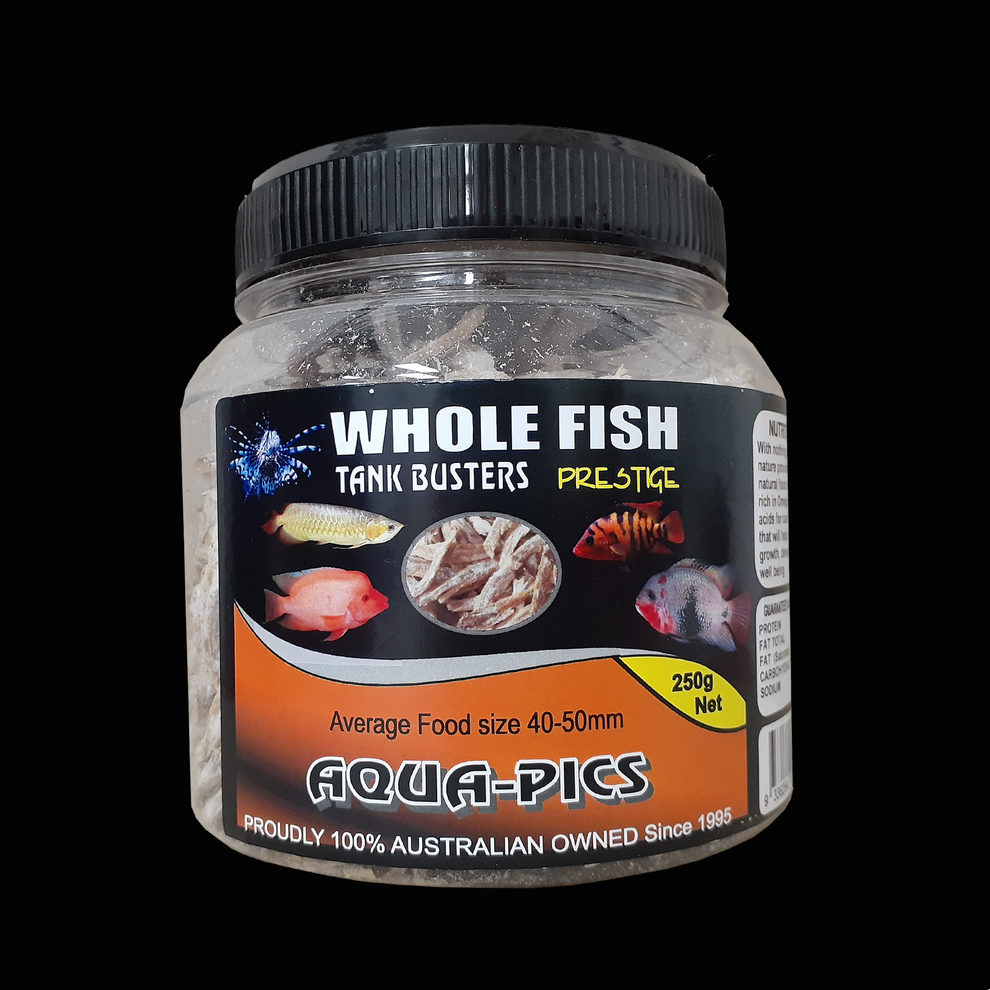 Whole Fish Tank Busters 250g High protein food – Aqua-Pics